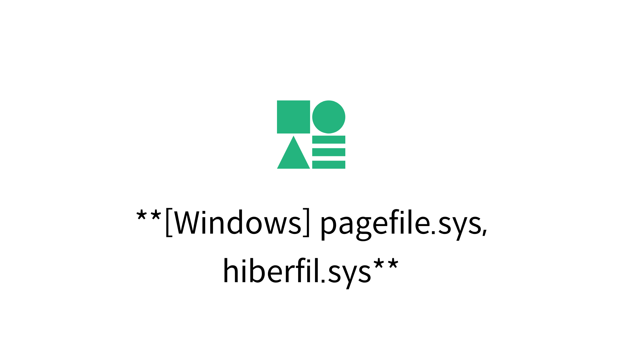 [Windows] pagefile.sys, hiberfil.sys - mysetting